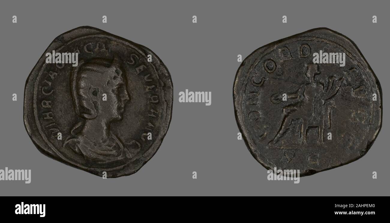 Ancient Roman. Sestertius (Coin) Portraying Empress Marcia Otacilia ...