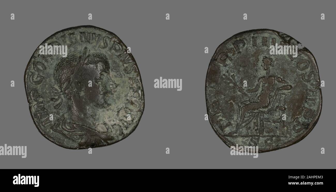 Ancient Roman. Sestertius (Coin) Portraying Emperor Gordianus. 238 AD ...