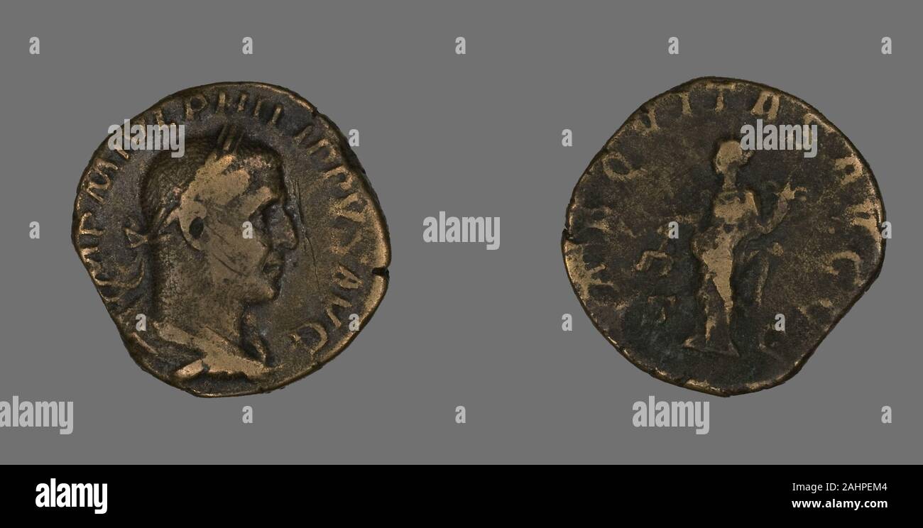 Ancient Roman. Sestertius (Coin) Portraying Philip the Arab. 244 AD–249 ...