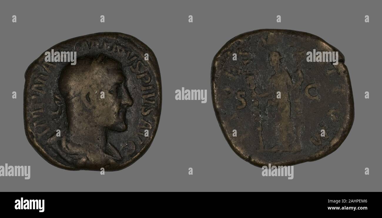 Ancient Roman. Sestertius (Coin) Portraying Emperor Maximinus. 235 AD ...