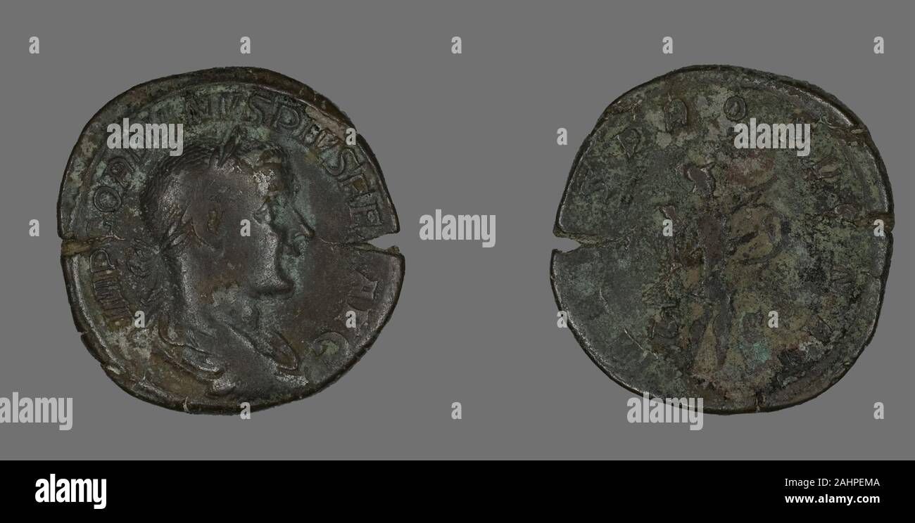 Ancient Roman. Sestertius (Coin) Portraying Emperor Gordianus. 238 AD ...