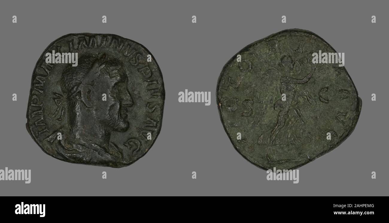 Ancient Roman. Sestertius (Coin) Portraying Emperor Maximinus. 235 AD ...