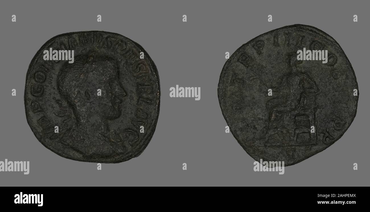 Ancient Roman. Sestertius (Coin) Portraying Emperor Gordianus. 238 AD ...