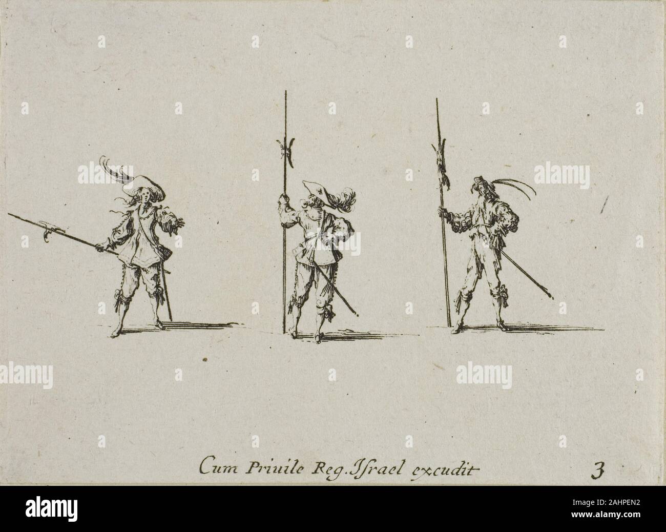 Jacques Callot. Drill with Halberds, plate three from The Military ...