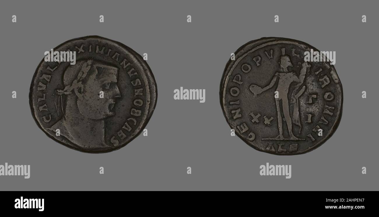 Ancient Roman. Follis (Coin) Portraying Emperor Galerius Valerius ...