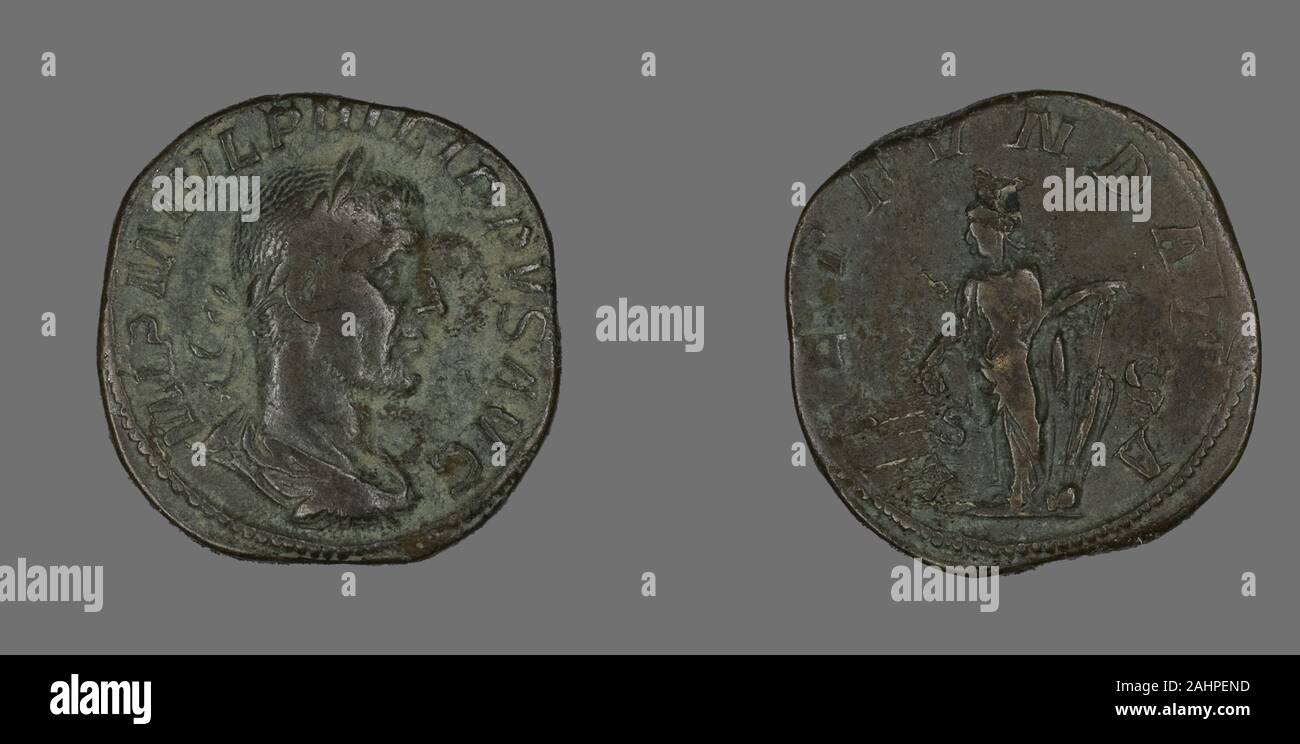 Ancient Roman. Sestertius (Coin) Portraying Philip the Arab. 244 AD–249 ...