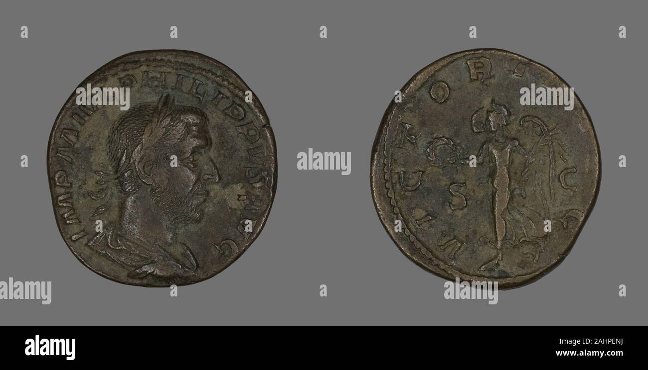 Ancient Roman. Sestertius (Coin) Portraying Philip the Arab. 244 AD–247 ...
