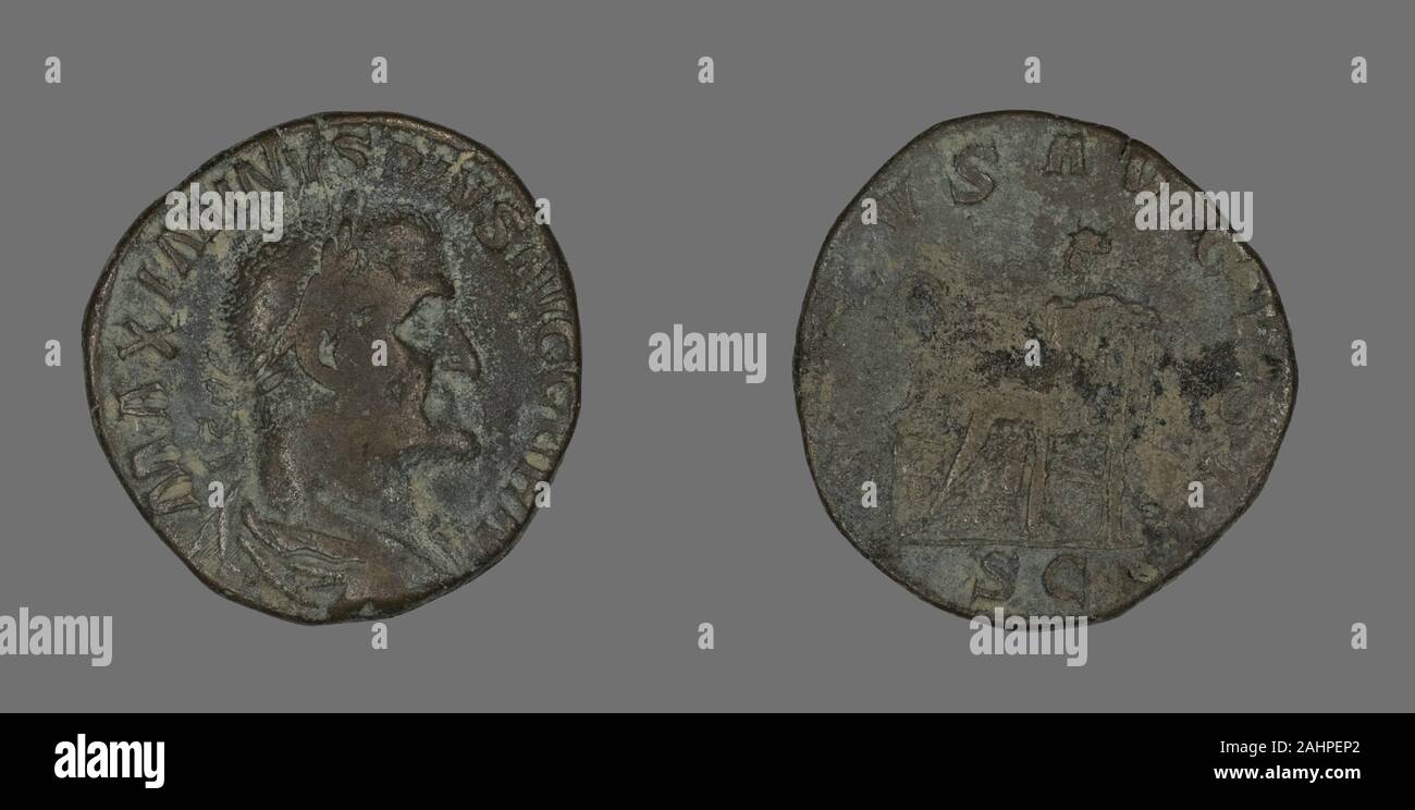 Ancient Roman. Sestertius (Coin) Portraying Emperor Maximinus. 235 AD ...