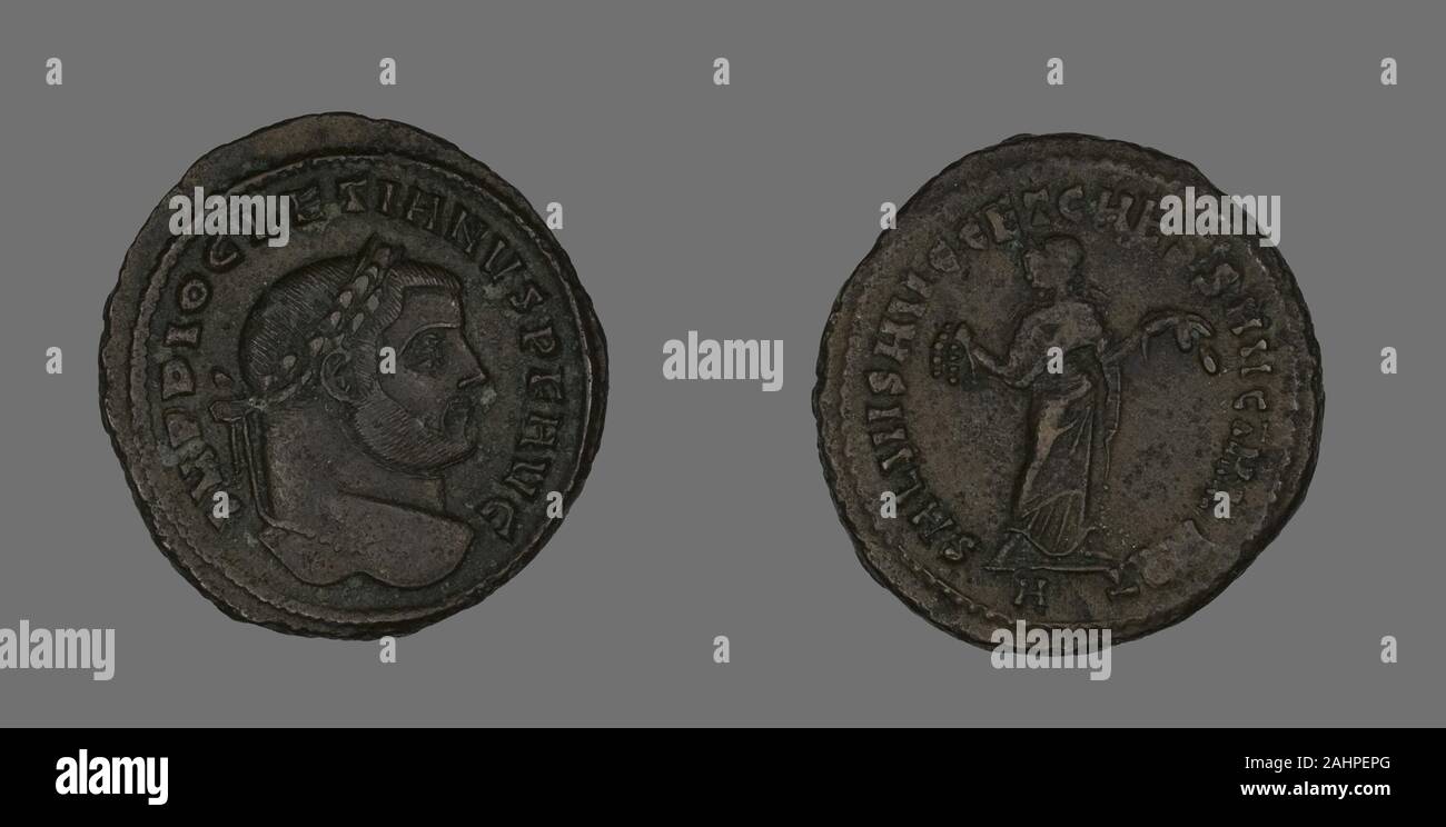 Ancient Roman. Follis (Coin) Portraying Emperor Diocletian. 298 AD–299 ...