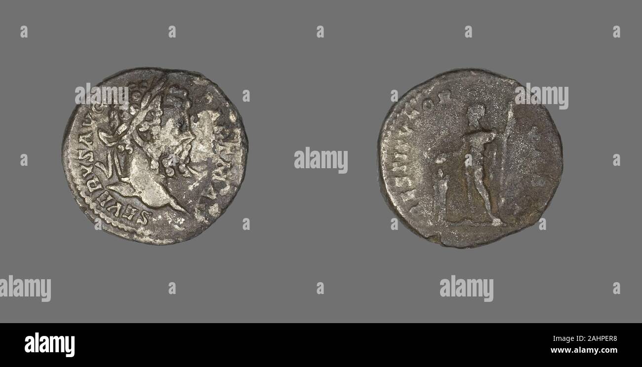 Ancient Roman. Denarius (Coin) Portraying Emperor Septimius Severus ...