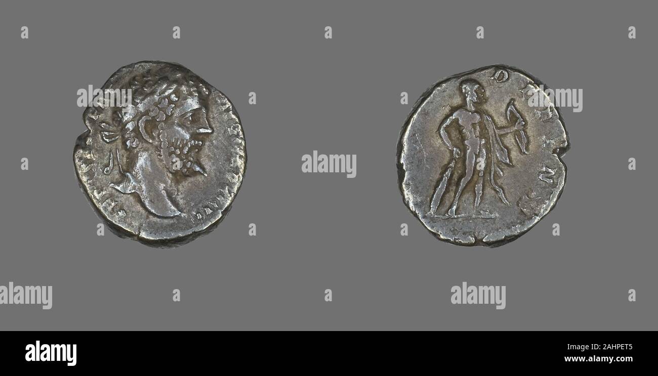 Ancient Roman. Denarius (Coin) Portraying Emperor Septimius Severus ...