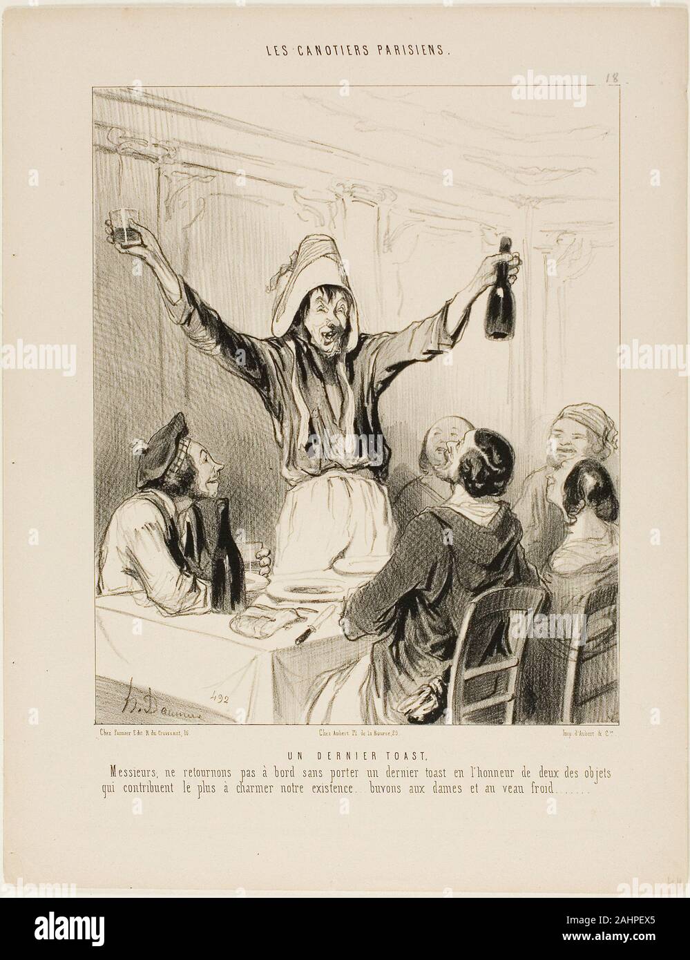 Honoré-Victorin Daumier. A Last Toast! “Gentlemen, let's not go back on ...