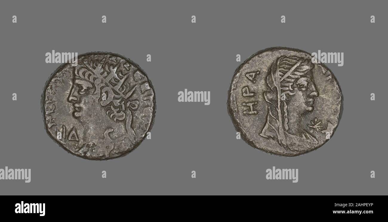 Ancient Egyptian. Coin Portraying Emperor Nero. 54 AD–68 AD. Egypt ...