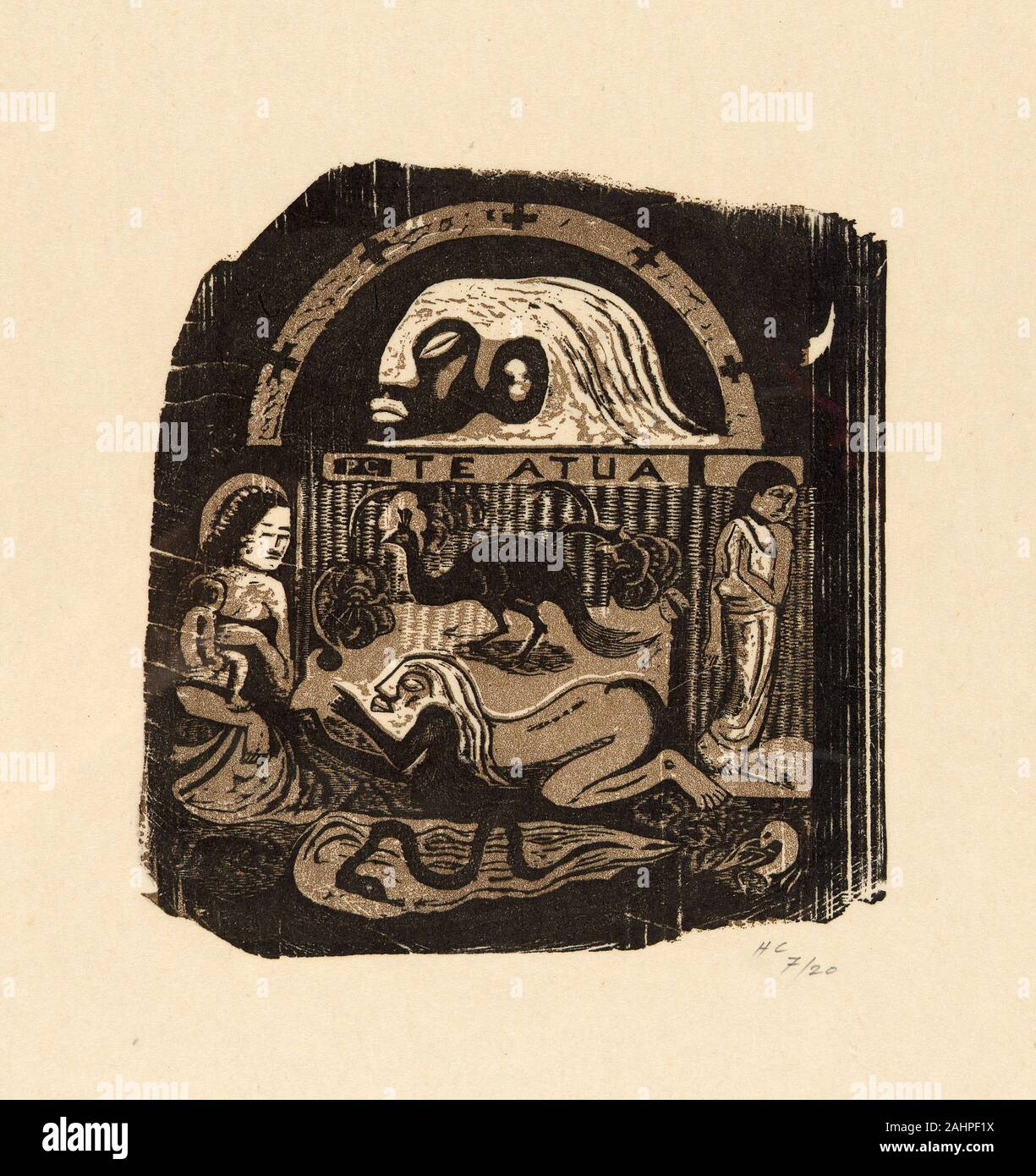 Paul Gauguin. Te atua (The God), from the Suite of Late Wood-Block ...