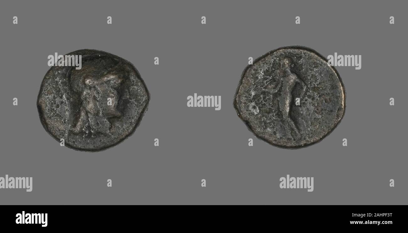 Ancient Greek. Coin Depicting the Goddess Athena. 246 BC–225 BC. Greece ...