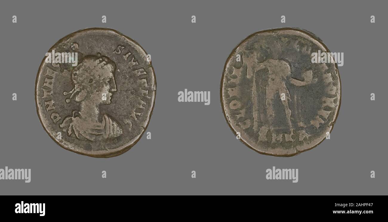 Ancient Roman. Coin Portraying Emperor Theodosius. 379 AD–395 AD. Roman ...