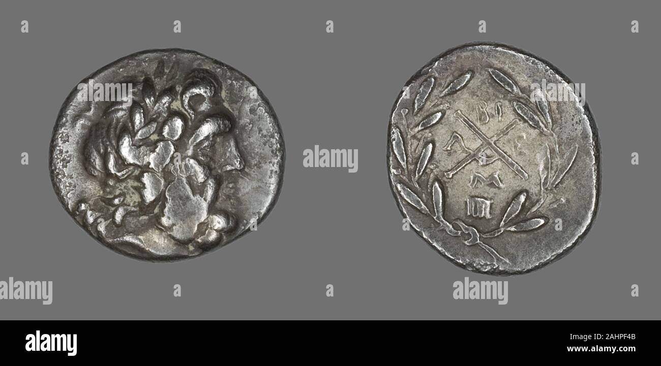 Ancient Greek. Hemidrachm (Coin) Depicting the God Zeus Amarios. 234 BC ...