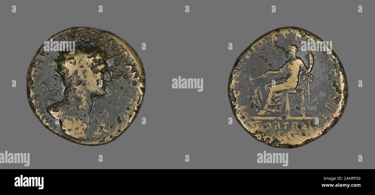 Ancient Roman. Dupondius (Coin) Portraying Emperor Hadrian. 117 AD–138 ...