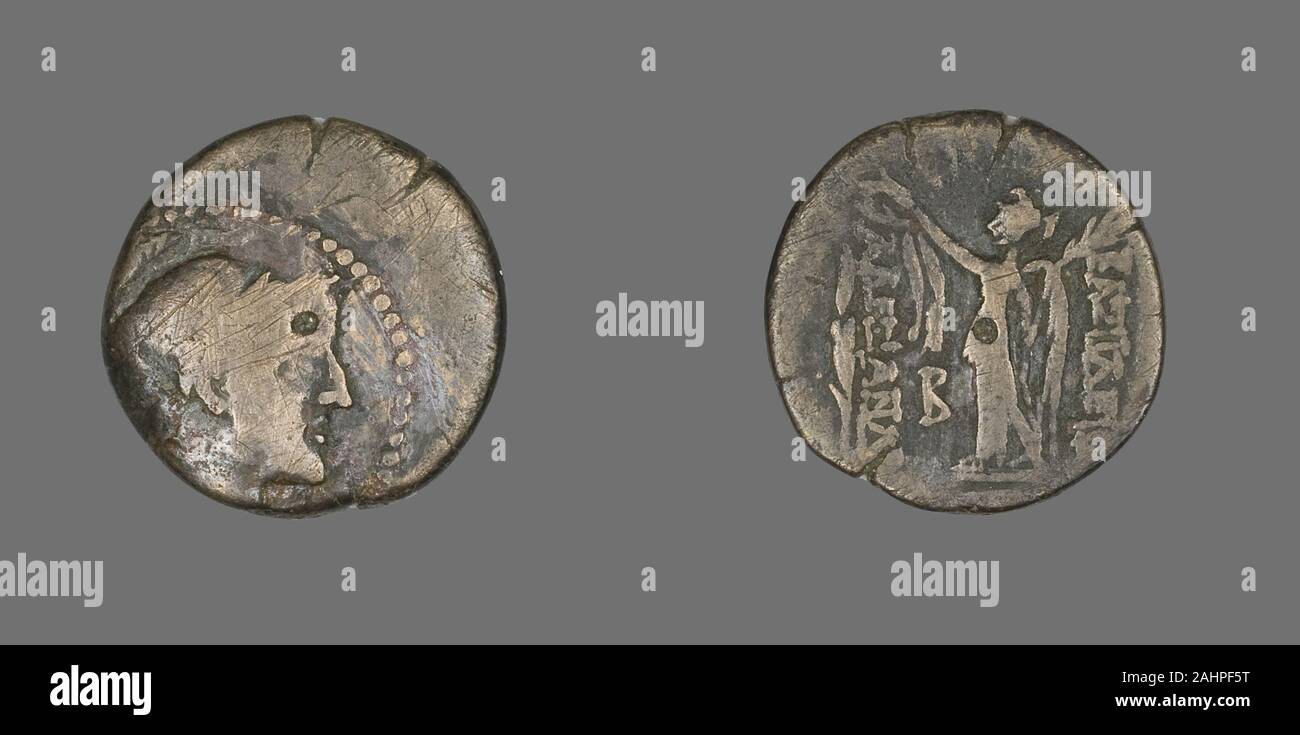 Ancient Greek. Coin Depicting the Goddess Athena. 336 BC–323 BC ...