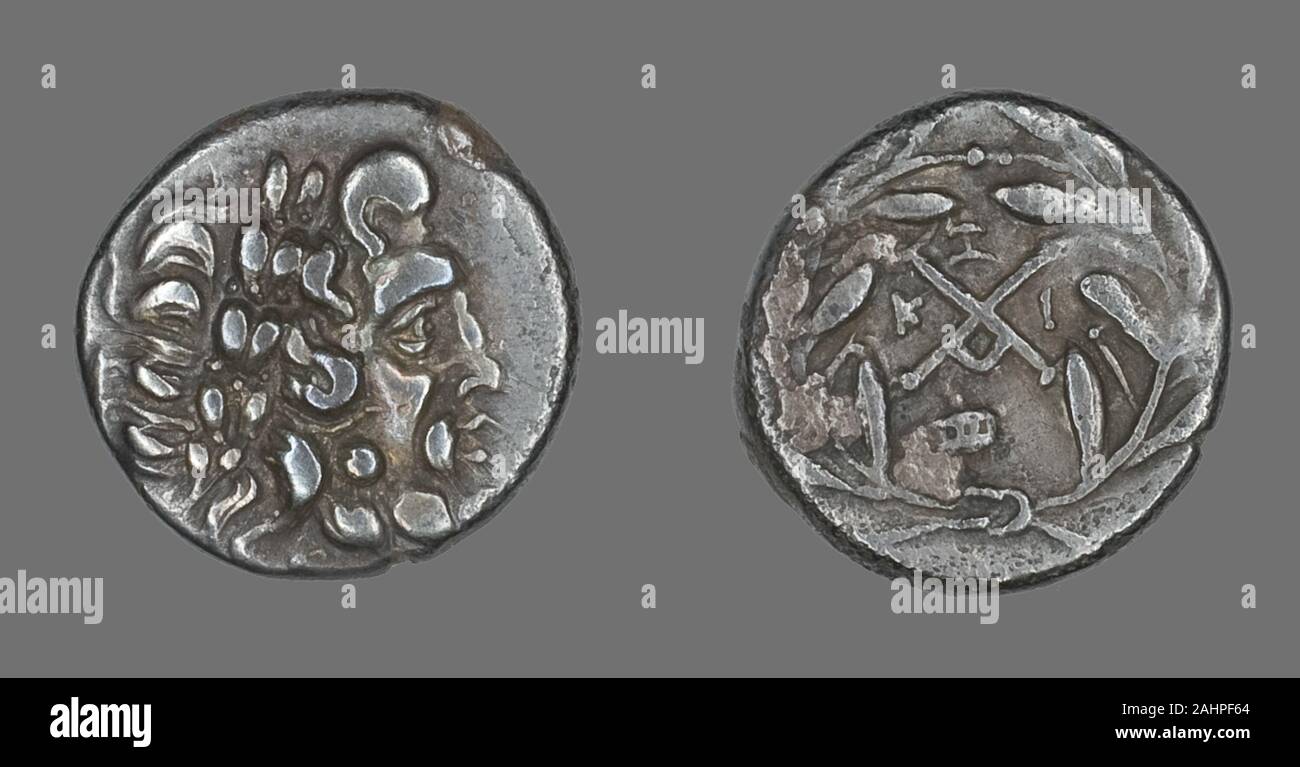 Ancient Greek. Hemidrachm (Coin) Depicting the God Zeus Amarios. 234 BC ...