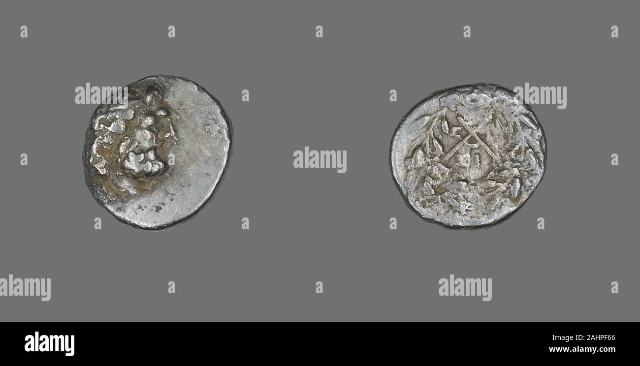 Ancient Greek. Hemidrachm (Coin) Depicting the God Zeus Amarios. 151 BC ...