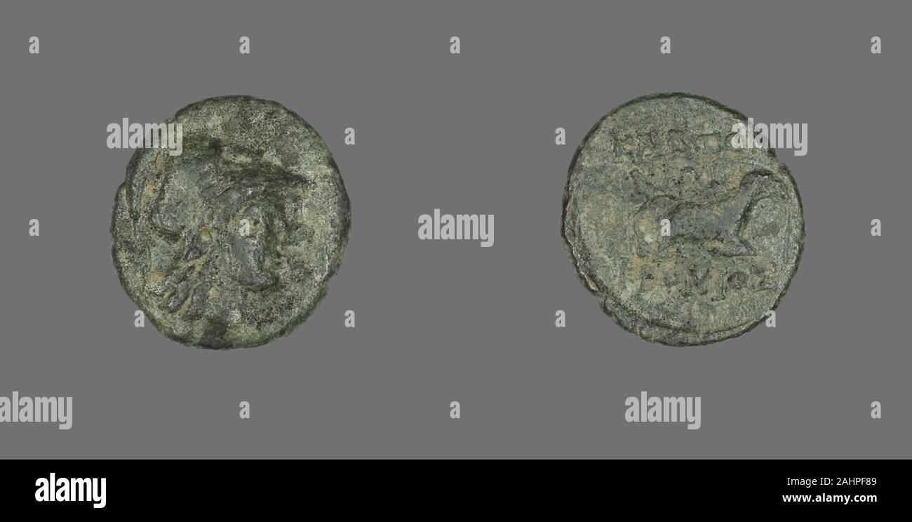 Ancient Greek. Coin Depicting the Goddess Athena. 387 BC–301 BC ...