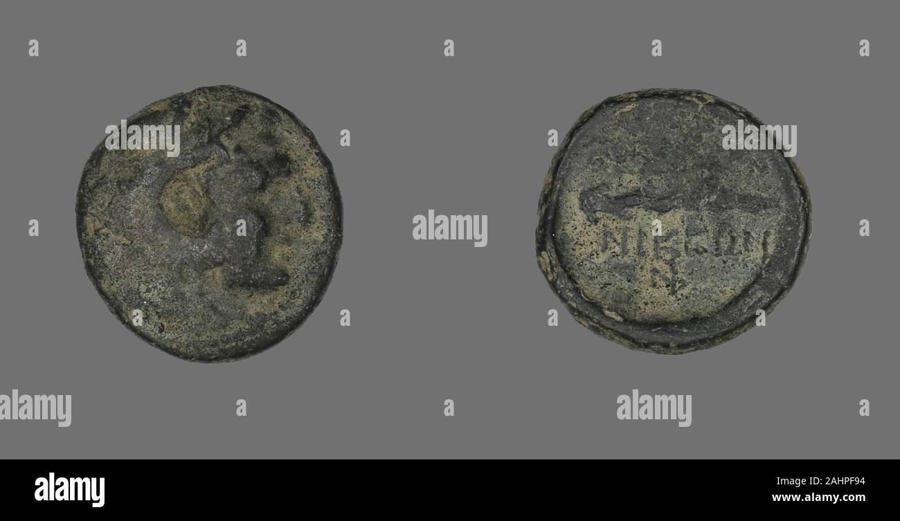 Ancient Greek. Coin Depicting the Hero Herakles. 168 BC. Ancient Greece ...