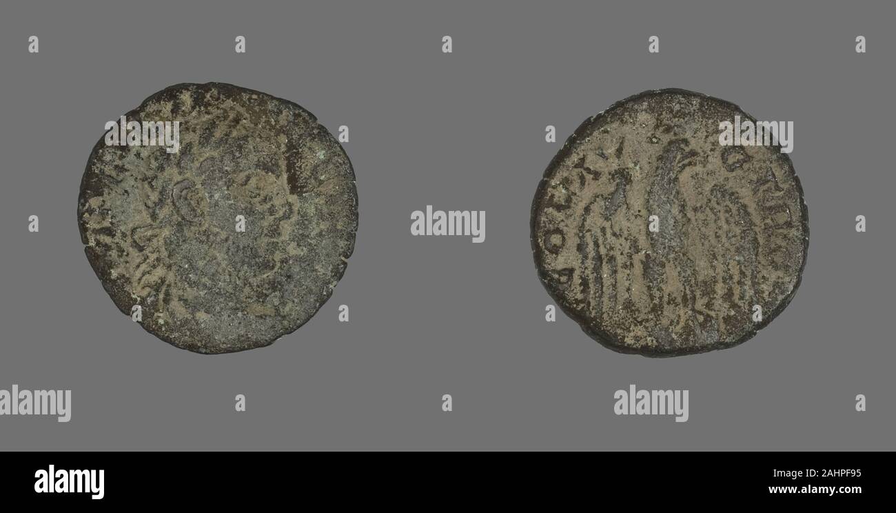 Ancient Roman. Coin Depicting Bust. 306 AD–309 AD. Roman Empire. Bronze ...