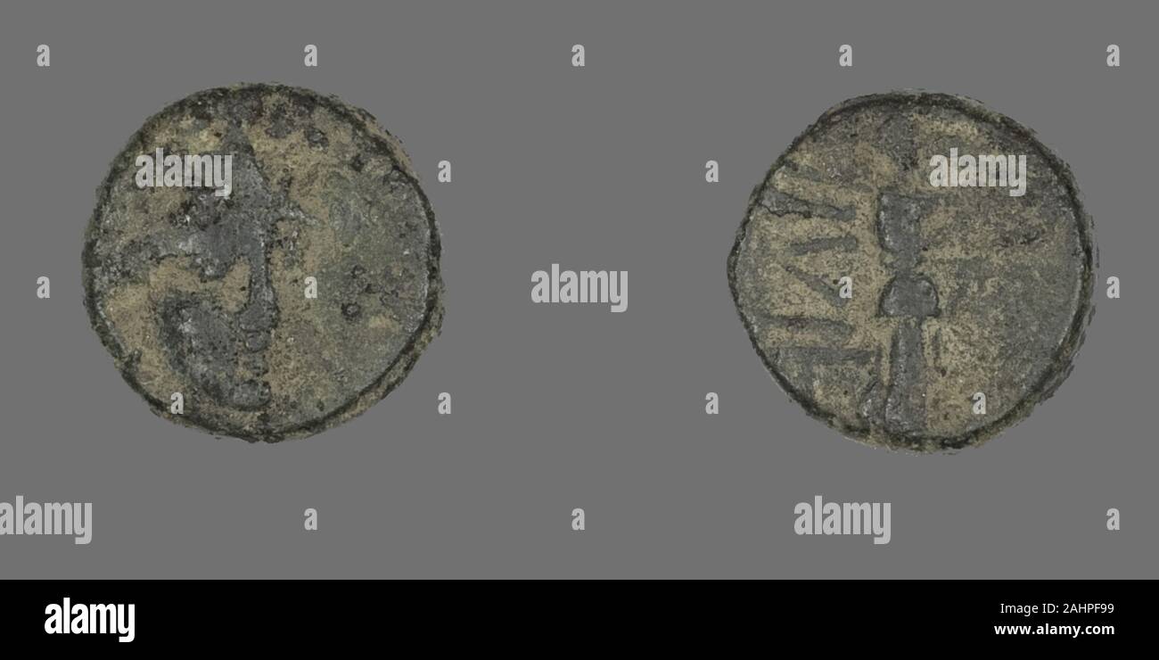 Ancient Greek. Coin Depicting the Goddess Athena. 100 BC–1 AD. Ancient ...