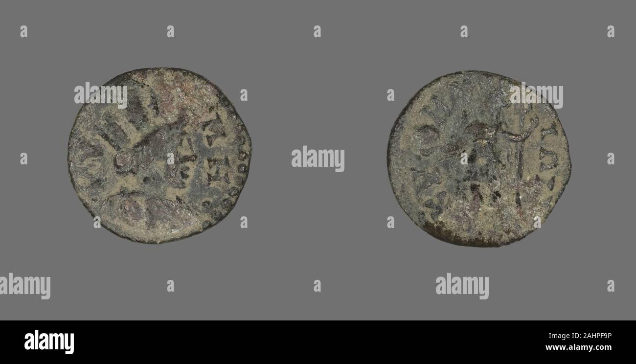 Ancient Roman. Coin Depicting the Goddess Tyche. 253 AD–268 AD. Roman ...