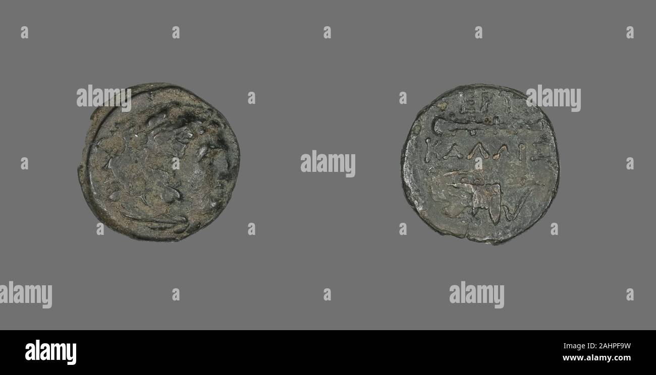 Ancient Greek. Coin Depicting the Hero Herakles. 400 BC–301 BC. Ancient ...