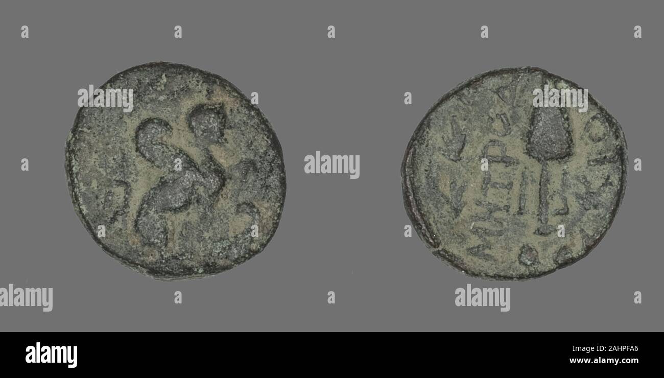 Ancient Greek. Coin Depicting Sphinx. 84 BC. Ancient Greece. Bronze ...