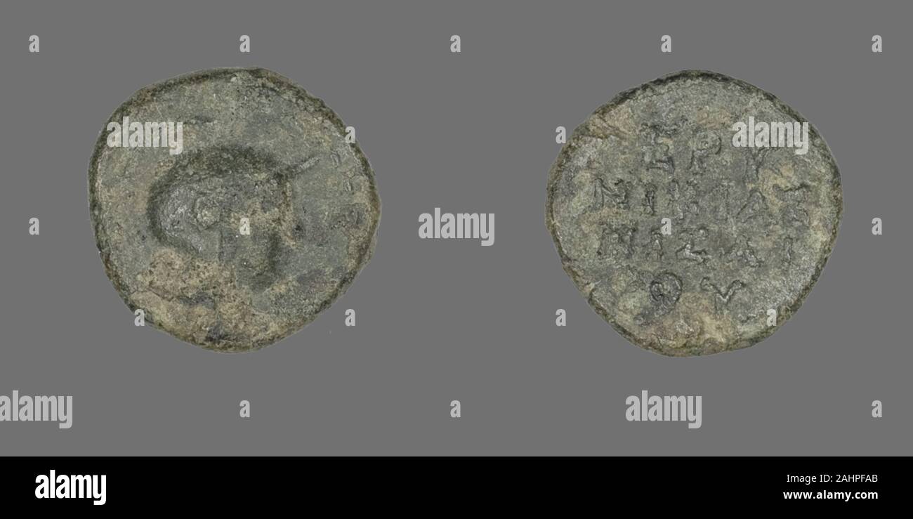 Ancient Greek. Coin Depicting the Goddess Athena. 300 BC–200 BC ...