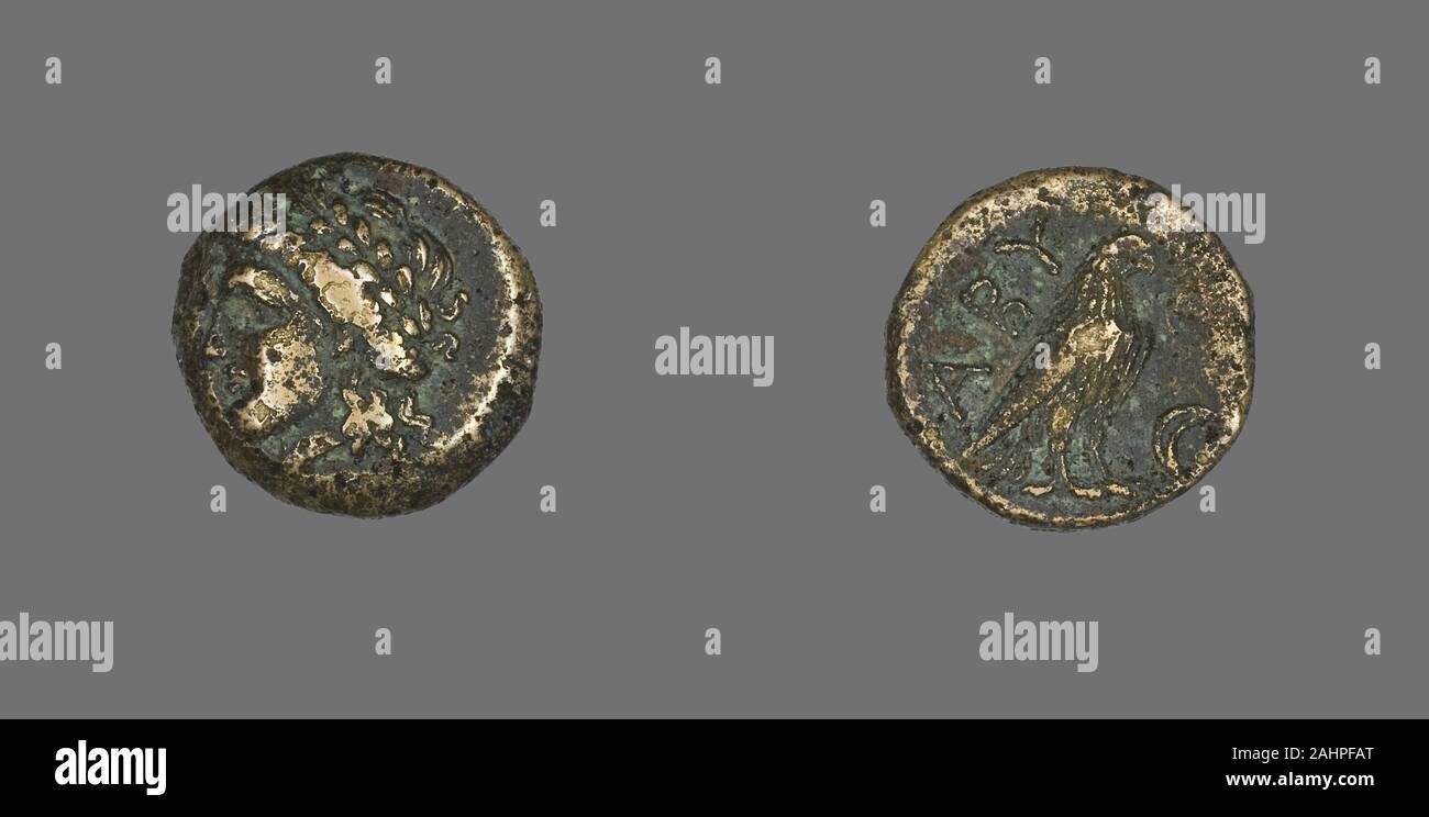 Ancient Greek. Coin Depicting the God Apollo. 320 BC–200 BC. Ancient ...
