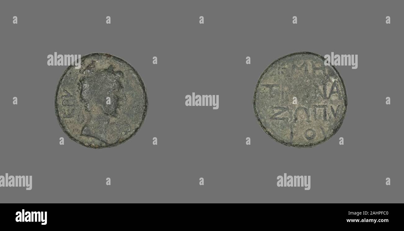 Ancient Roman. Coin Depicting Emperor Augustus. 27 BC–14 AD. Roman ...