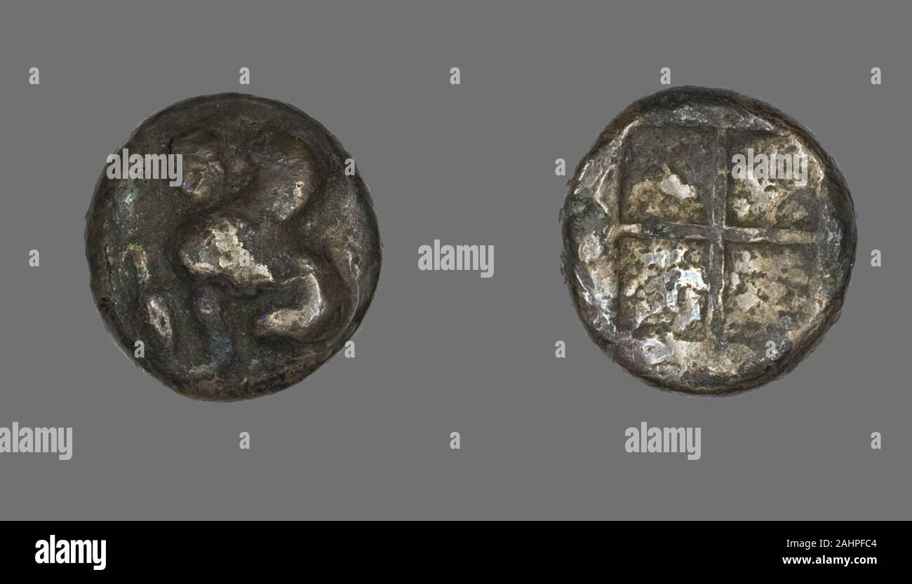 Ancient Greek. Drachma (Coin) Depicting a Sphinx. 478 BC–412 BC. Greece ...