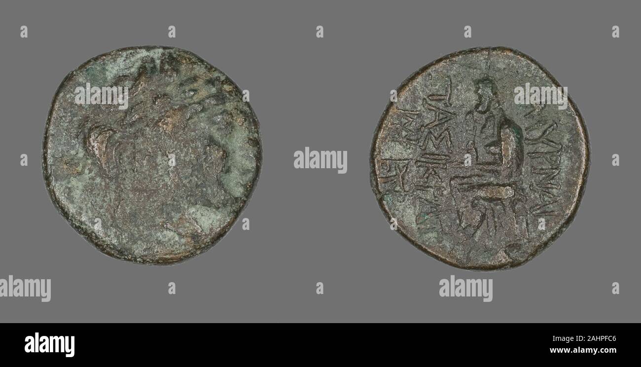 Ancient Greek. Coin Depicting the God Apollo. 200 BC–1 BC. Ancient ...