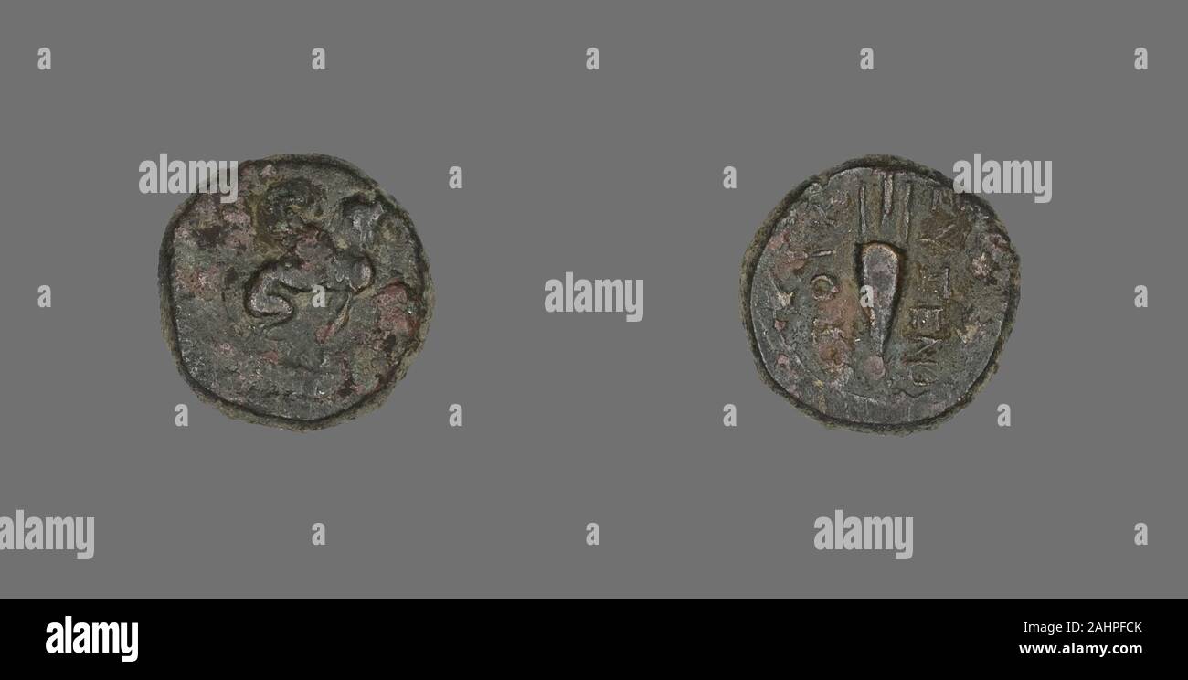 Ancient Greek. Coin Depicting a Sphinx. 84 BC. Ancient Greece. Bronze ...