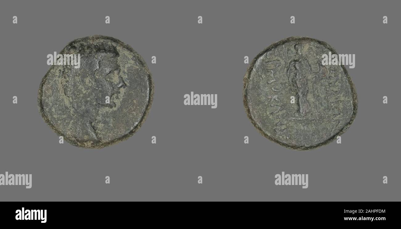 Ancient Roman. Coin Portraying Emperor Augustus. 27 BC–14 AD. Roman ...