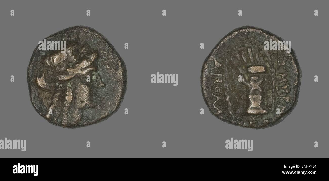 Ancient Greek. Coin Depicting the God Apollo. 200 BC–1 BC. Ancient ...