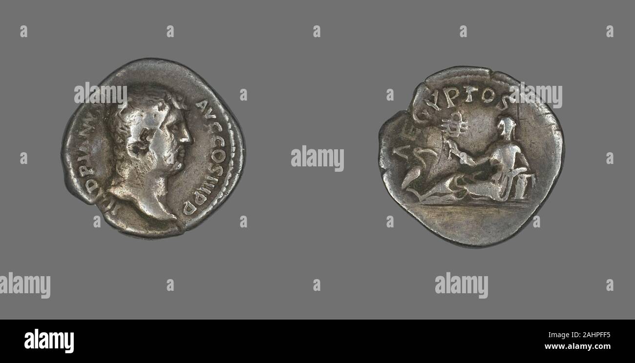 Ancient Roman. Denarius (Coin) Portraying Emperor Hadrian. 134 AD–138 ...