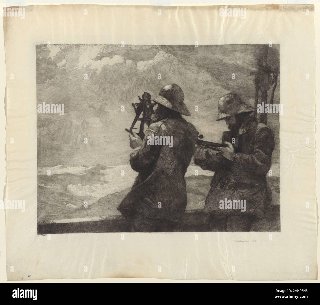 Winslow Homer. Eight Bells. 1887. United States. Etching on ivory ...