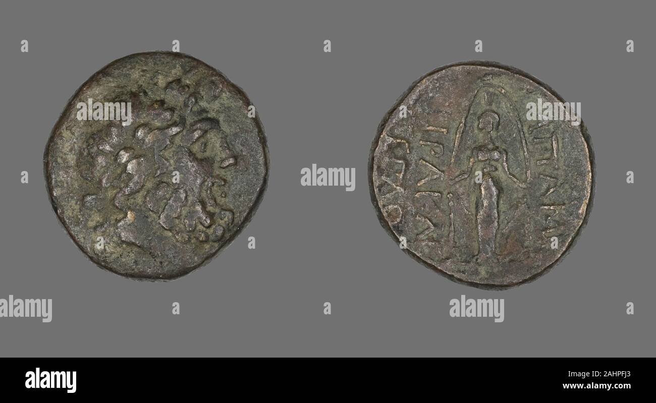 Ancient Greek. Coin Depicting the God Zeus. 133 BC–48 BC. Ancient ...