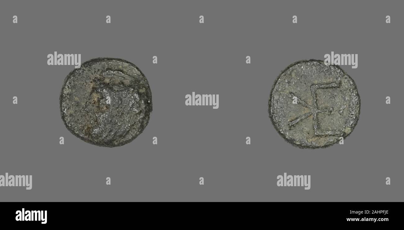 Ancient Greek. Coin Depicting Head of a Male. 400 BC–310 BC. Ancient ...