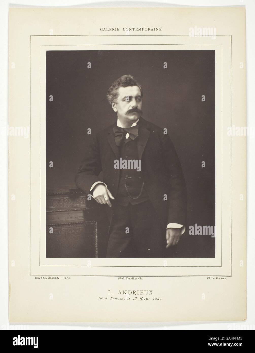 Ferdinand J. Mulnier. L. Andrieux. 1871–1879. France. Woodburytype ...