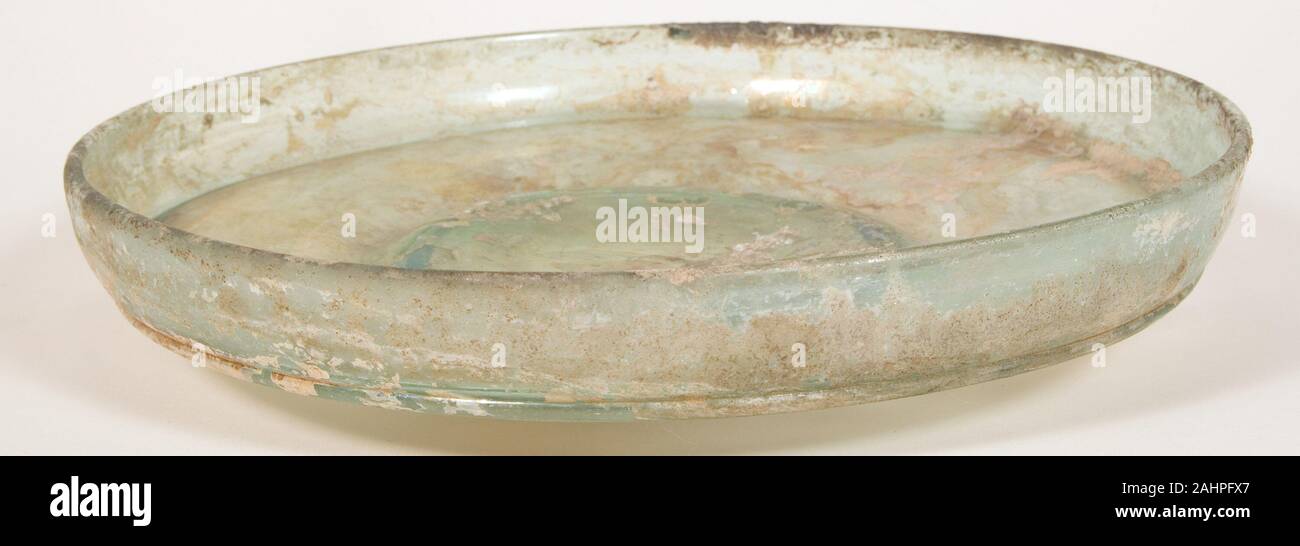 Ancient Roman. Plate. 1 AD–200 AD. Roman Empire. Glass, blown technique ...
