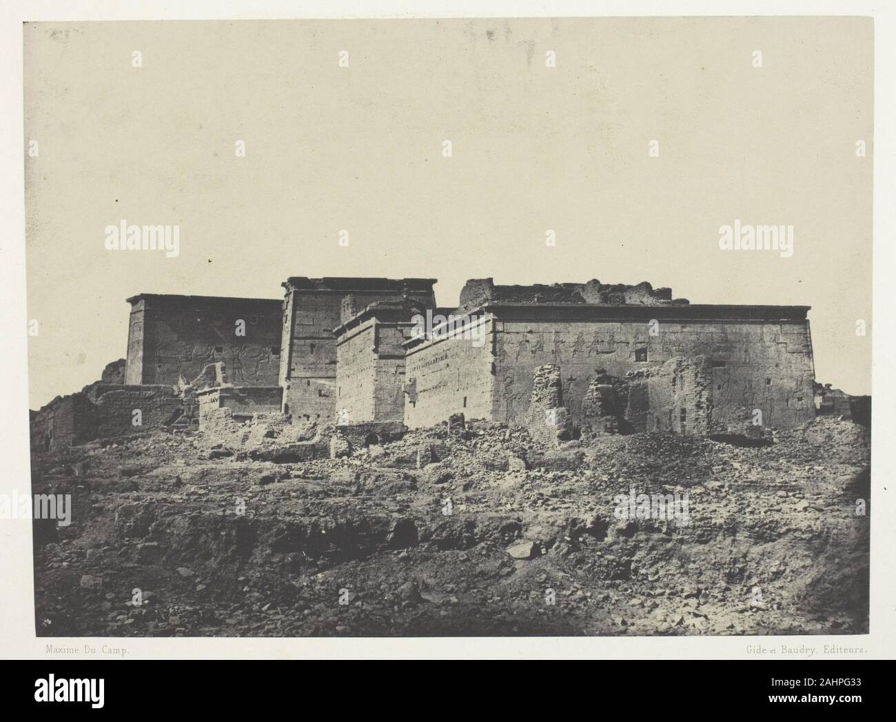 Maxime Du Camp. Grand Temple d'Isis à Philoe, Vue Générale Prise du ...