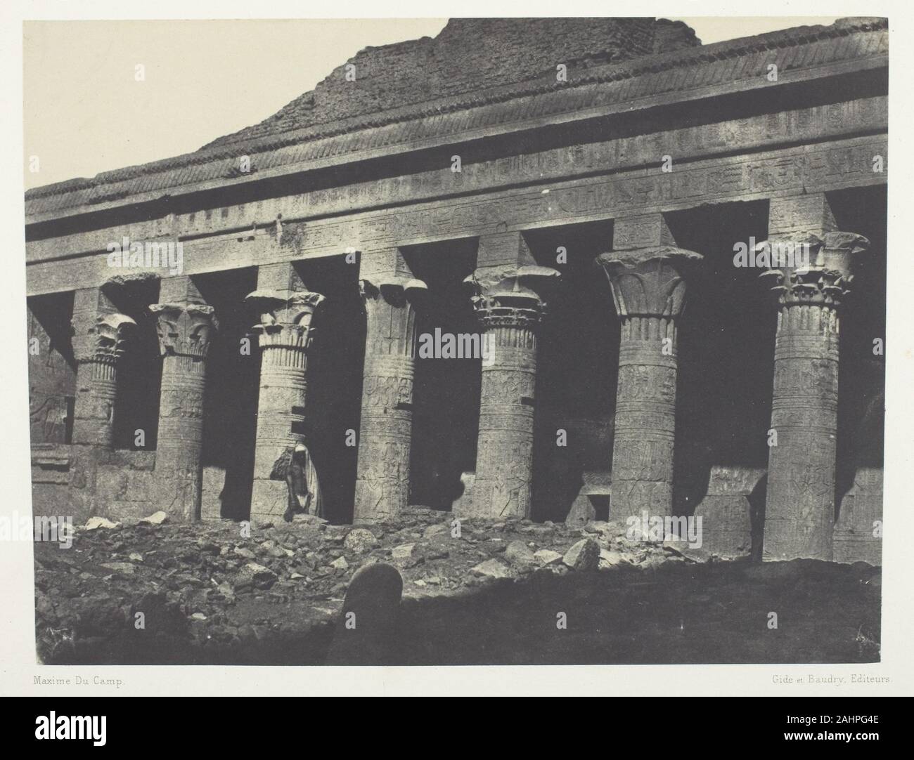 Maxime Du Camp. Grand Temple d'Isis à Philoe, Galerie Orientale; Nubie ...