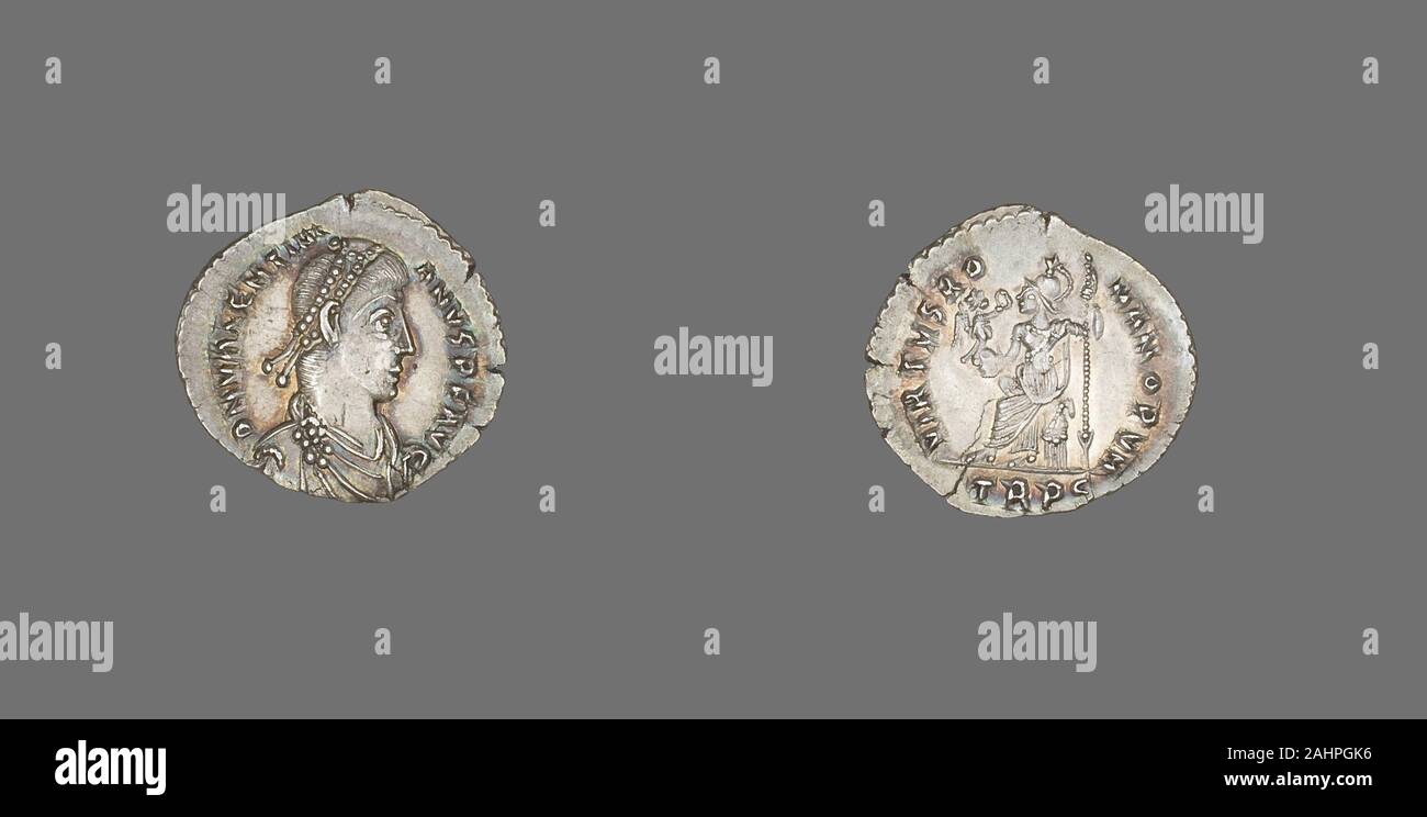 Ancient Roman. Siliqua (Coin) Portraying Valentinian II. 378 AD–383 AD ...