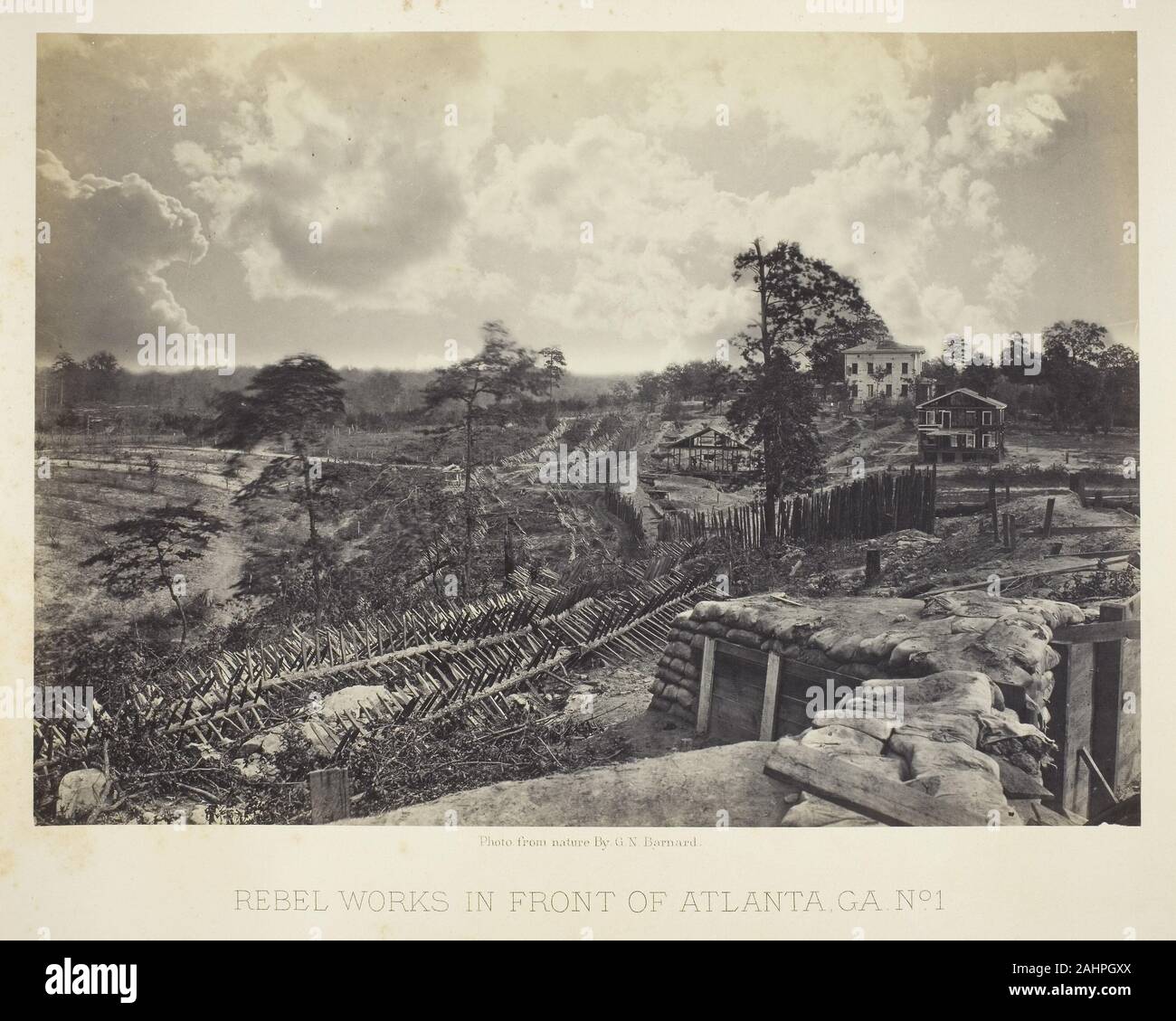 George N. Barnard. Rebel Works in Front of Atlanta, GA, No. 1. 1864 ...
